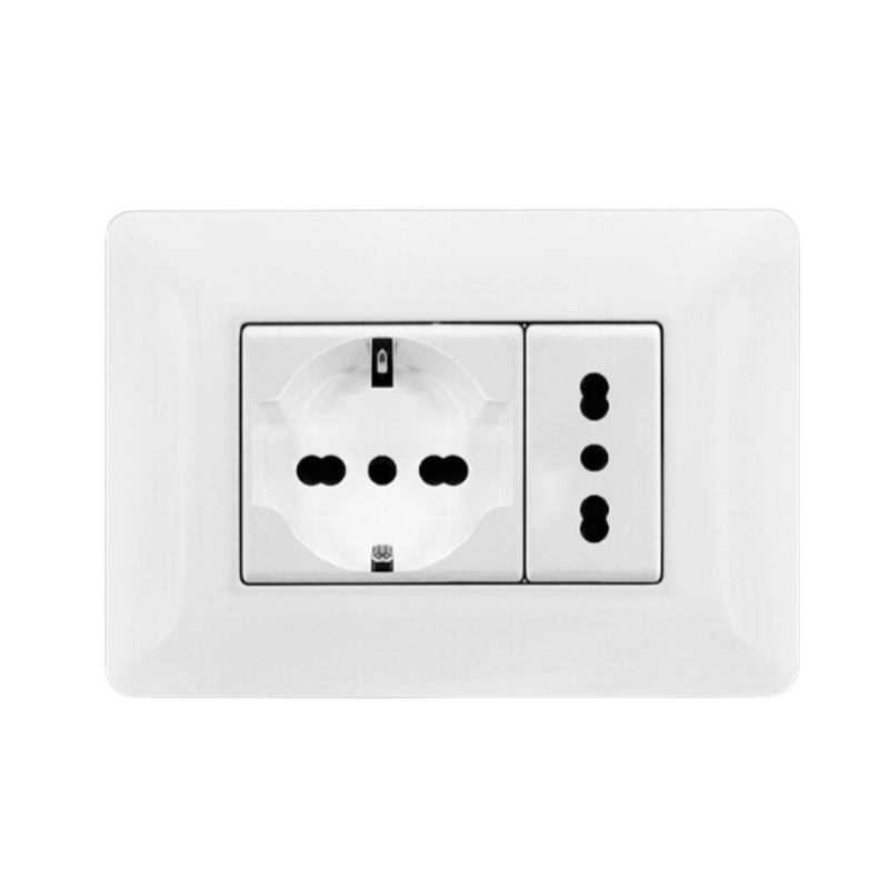 Tomac. Shuko C/tierra 3 En Linea Mas Toma Italiana Empotar – Deluxe ...